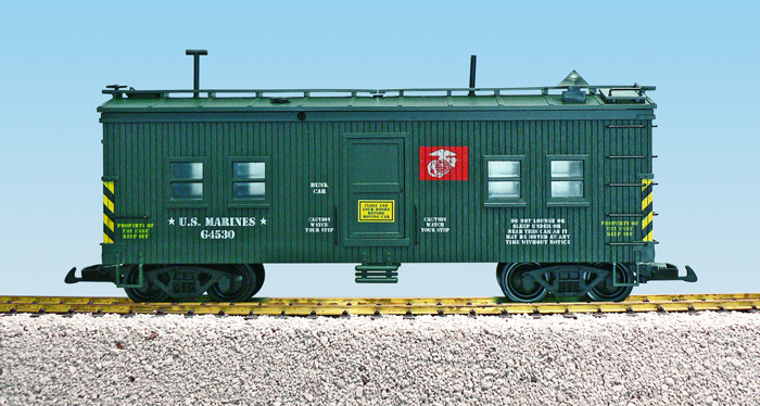 USA-Trains USMC Bunk Car - Green ,Spur G | Zennershop.de - deutsch